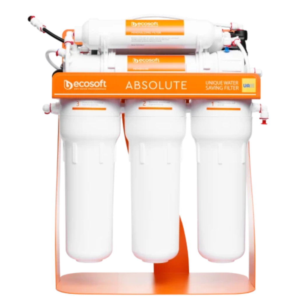 Система зворотного осмосу Ecosoft Absolute з мінералізатором і помпою на станині купити в Києві ...